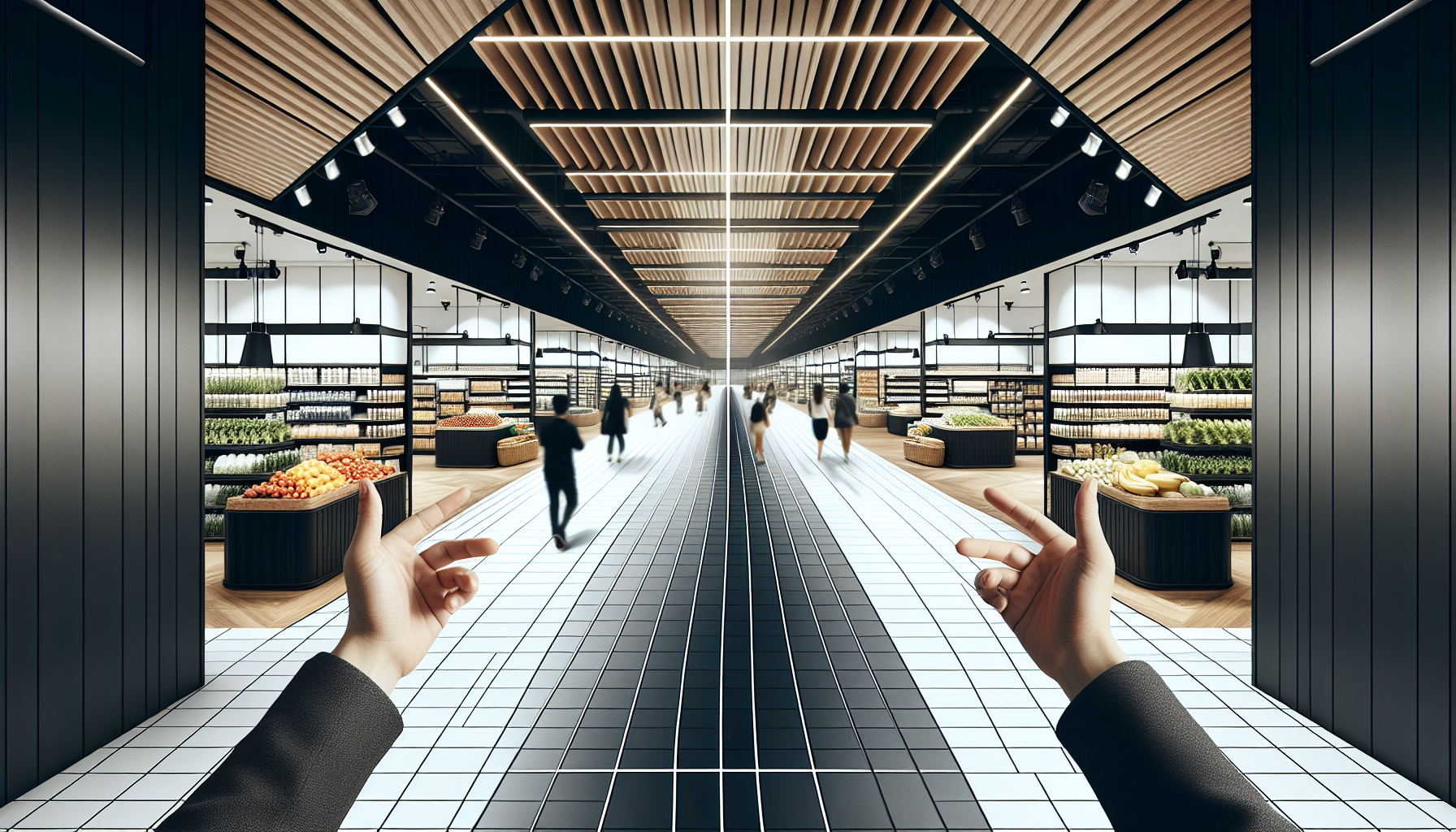 Why do some supermarkets use smaller floor tiles in expensive aisles to ...