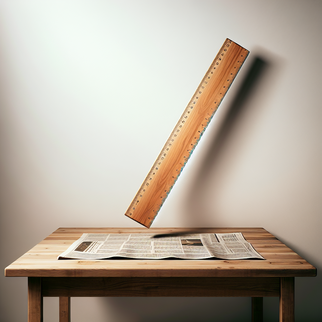 How can a single sheet of newspaper stop you from breaking a ruler ...