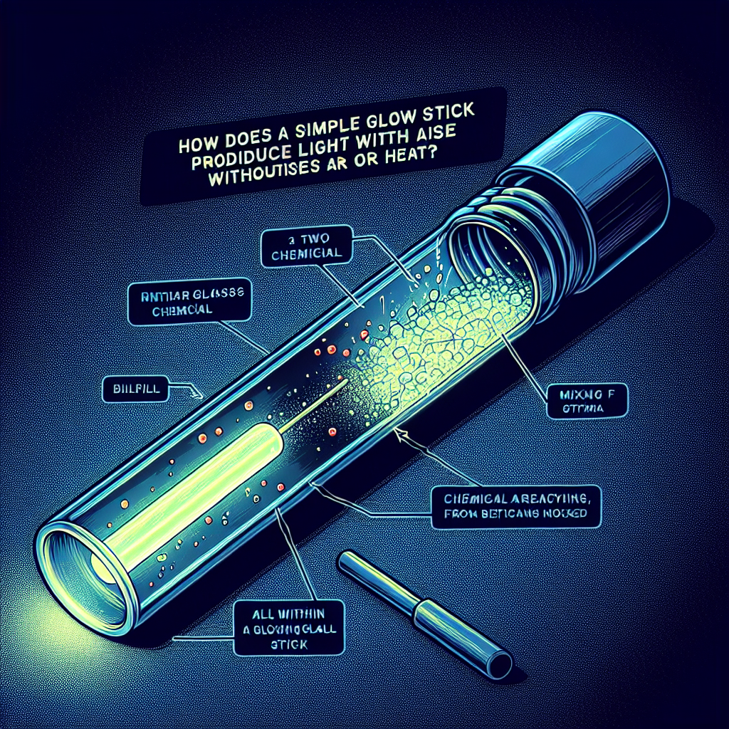 How does a simple glow stick produce light without batteries or heat ...