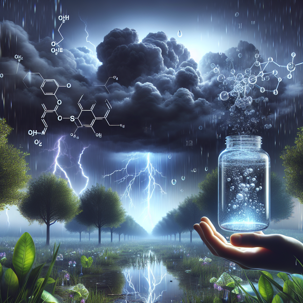 What creates the sharp, clean smell in the air during a thunderstorm ...