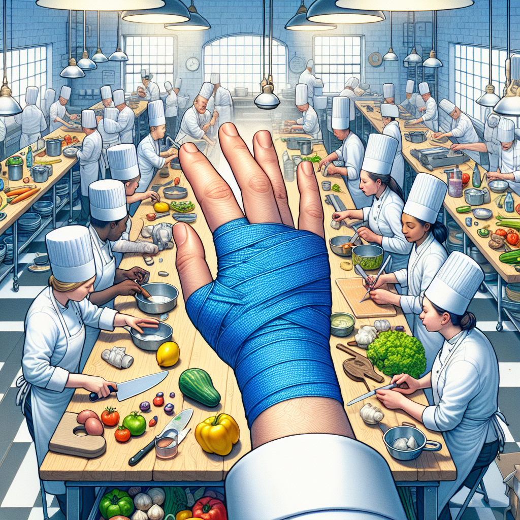 Why are the bandages used in professional kitchens almost always bright ...