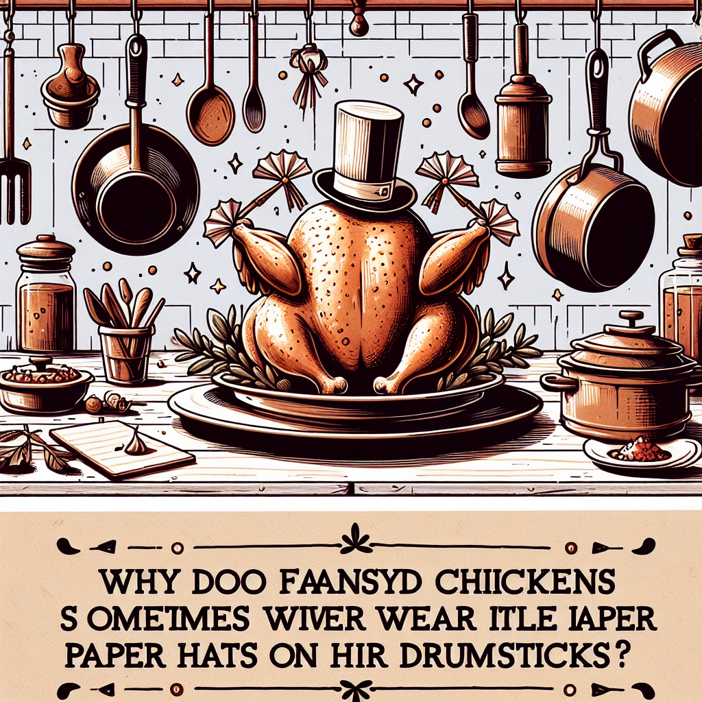 Why do fancy roasted chickens sometimes wear little paper hats on their ...