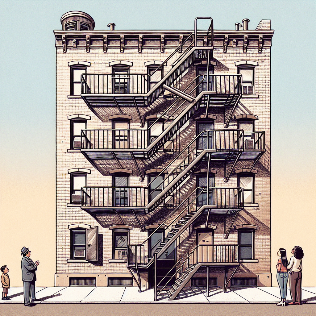 Why do many fire escapes end a full story above the sidewalk? | UsefulBS