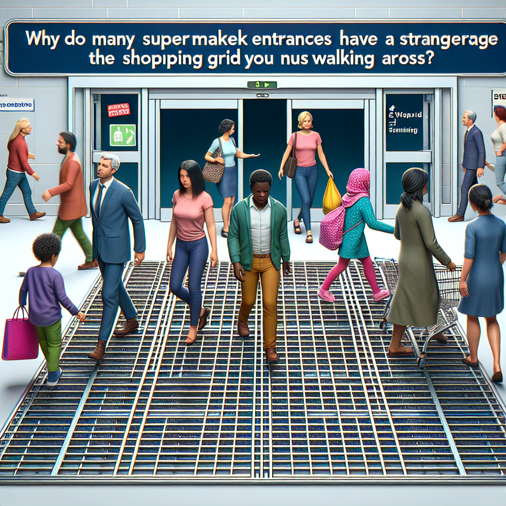 Why do many supermarket entrances have a strange metal grid you must ...
