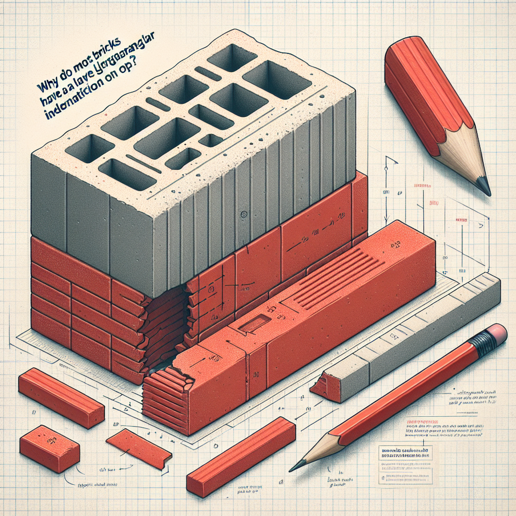 Why do most bricks have a large rectangular indentation on top? | UsefulBS