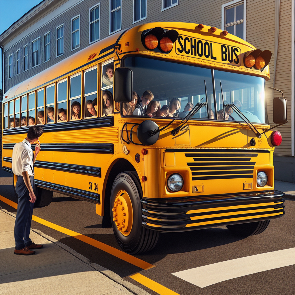 Why do school buses have those thick black horizontal stripes running ...