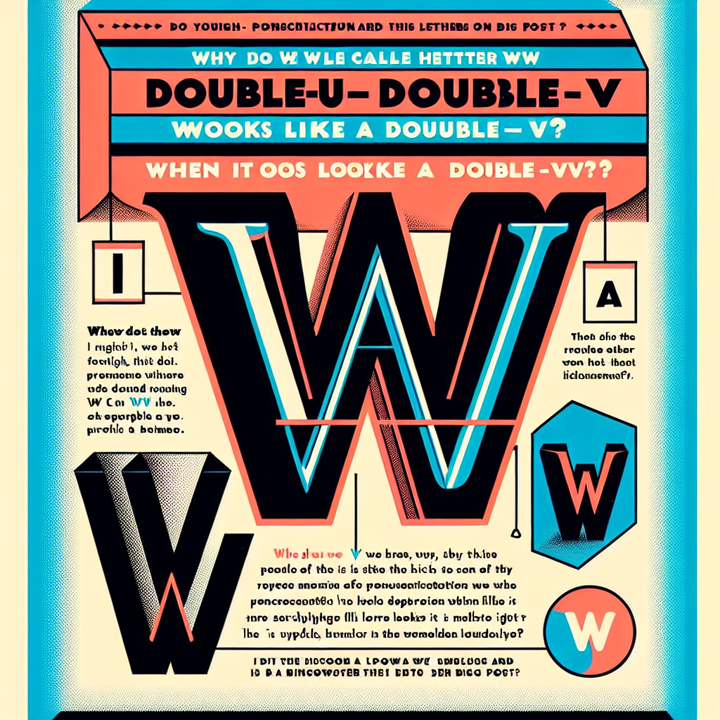 Why do we call the letter W double-u when it looks like a double-v ...