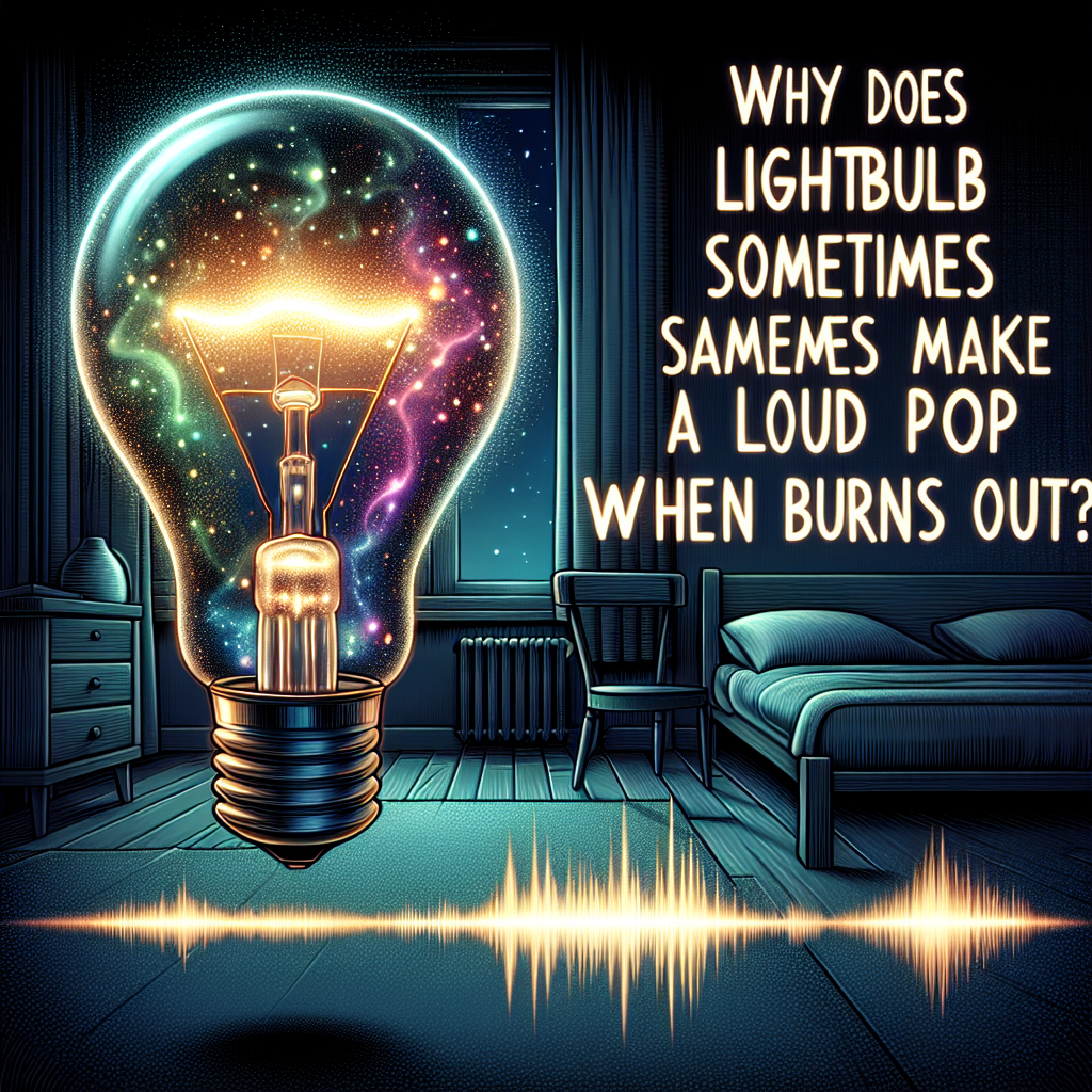 Why does a lightbulb sometimes make a loud pop when it burns out ...