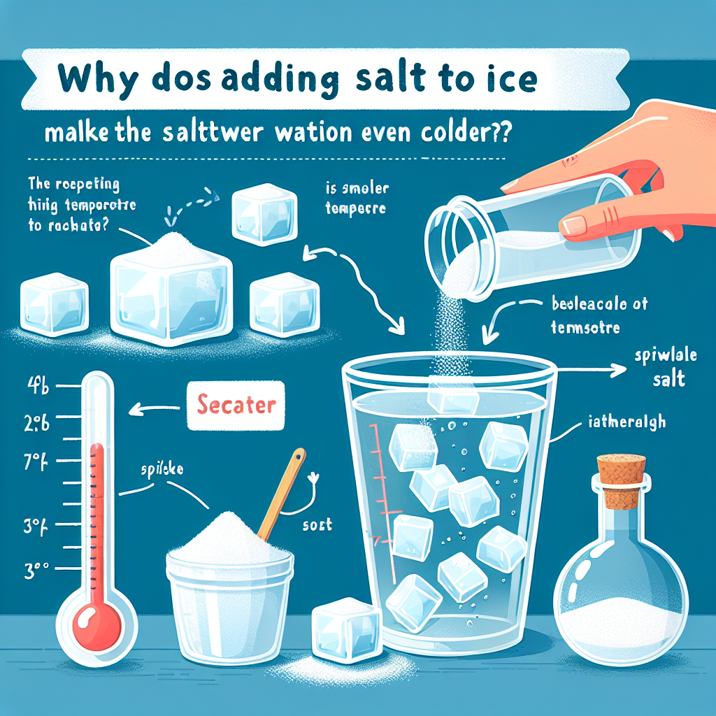 Why does adding salt to ice make the resulting saltwater mixture even ...