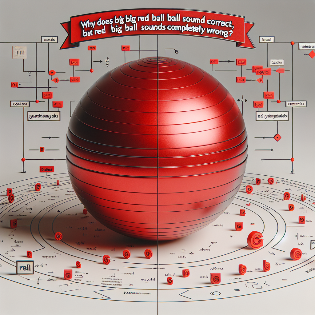 Why does big red ball sound correct, but red big ball sounds completely ...
