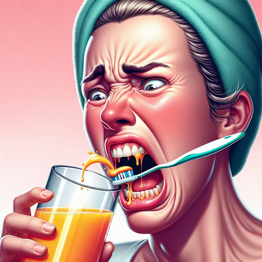 Why does drinking orange juice after brushing your teeth create a ...