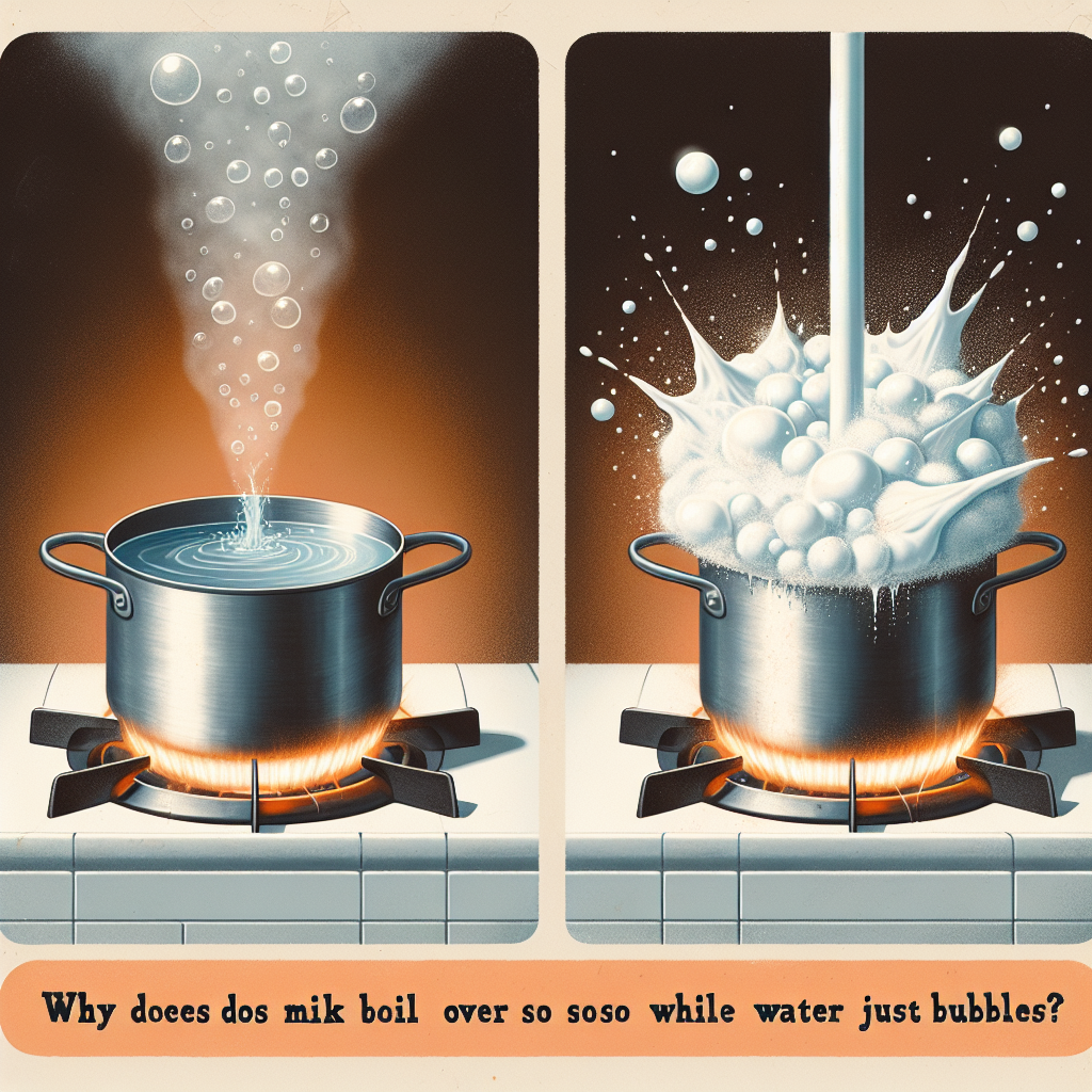 Why does milk boil over so explosively while water just bubbles? | UsefulBS